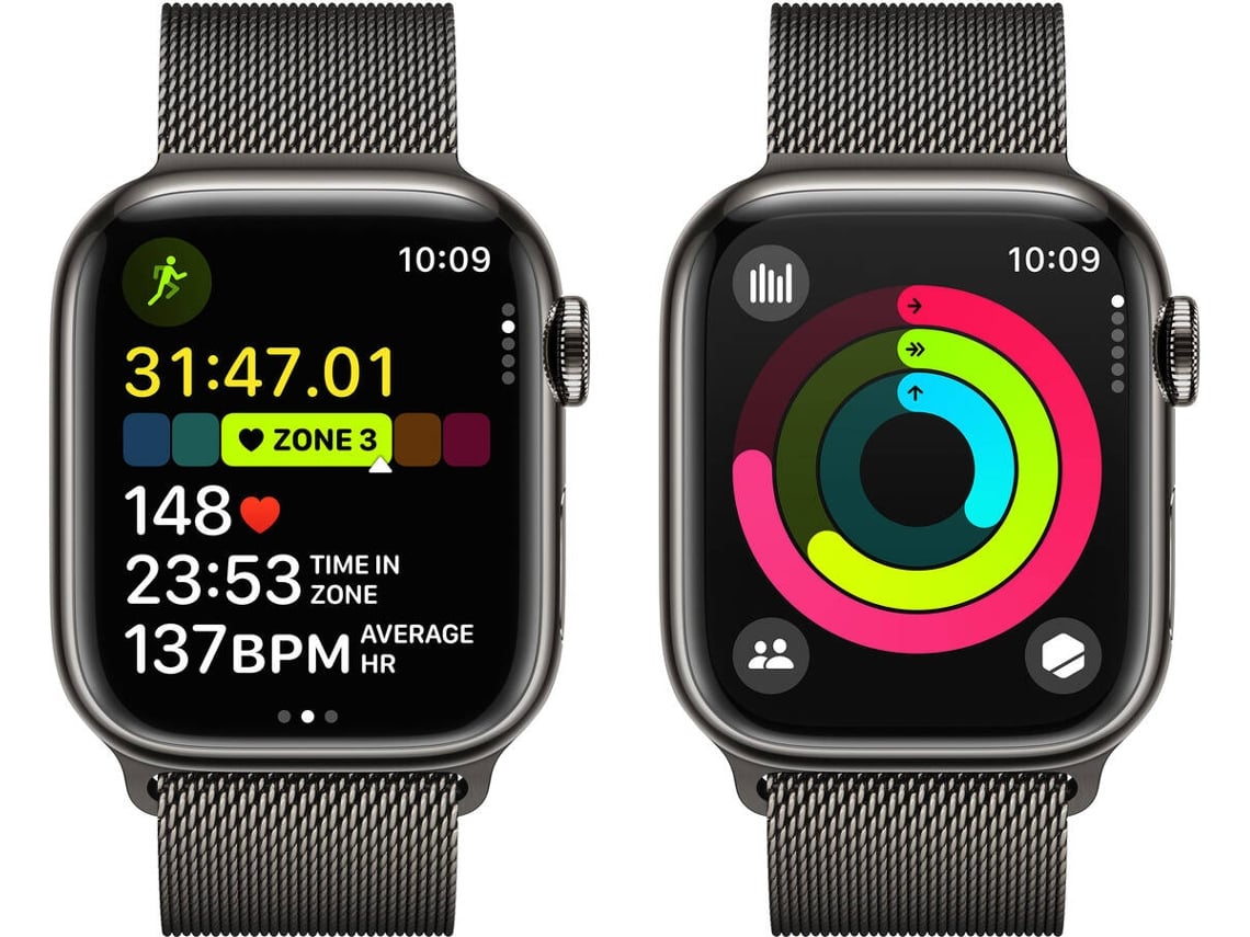 APPLE Watch Series 9 GPS+Cellular 41 mm Acero Inoxidable Grafito con ...