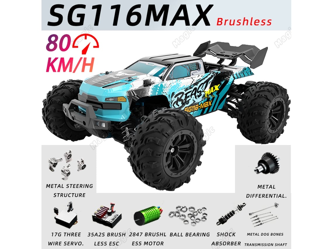 Coche RC 2.4g 4x4 profesional de carreras sin escobillas de alta ...