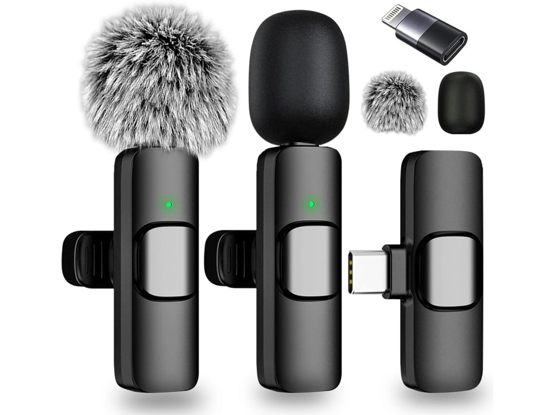 Mini micrófonos de solapa inalámbricos Bluetooth para iPhone, Android y ...