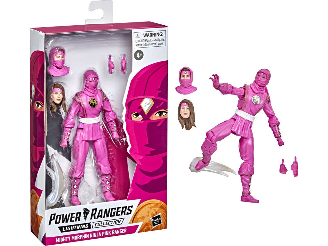 Figura de Jugar HASBRO Prg Lc Ninjetti Pink Ranger Kim (Edad Minima: 4 ...