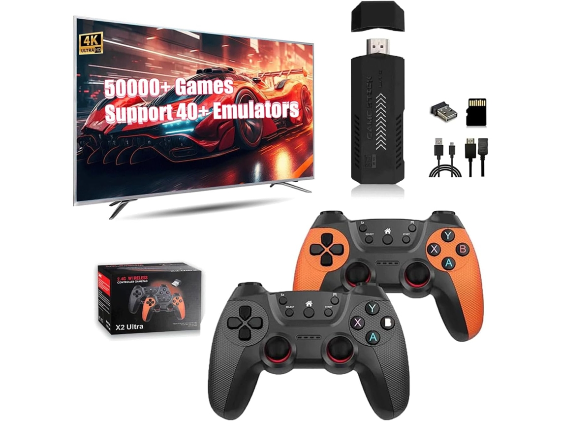 Consola Retro X2 Ultra Plug & Play con 58.000 juegos | 2 mandos inalámbricos | Salida HDMI 4K ...