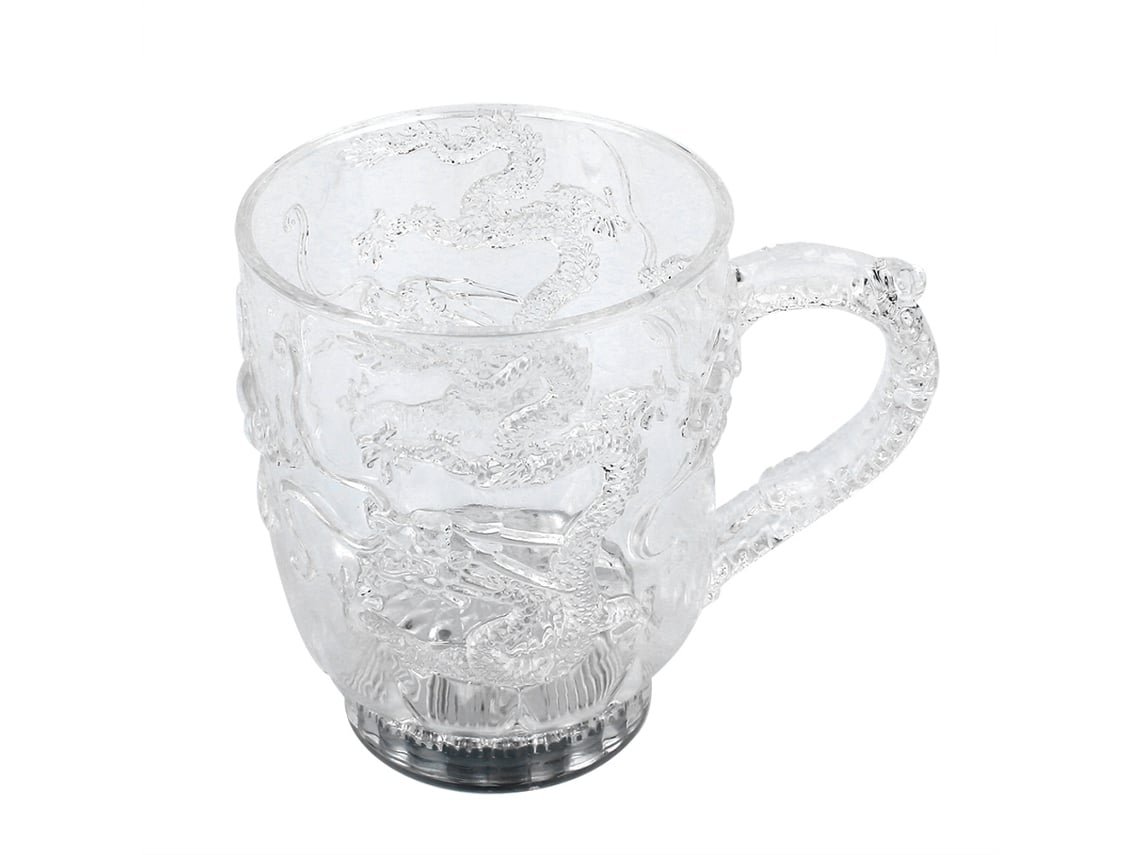 Vaso de vidrio con luz LED automática, cambio de color, para cerveza y ...