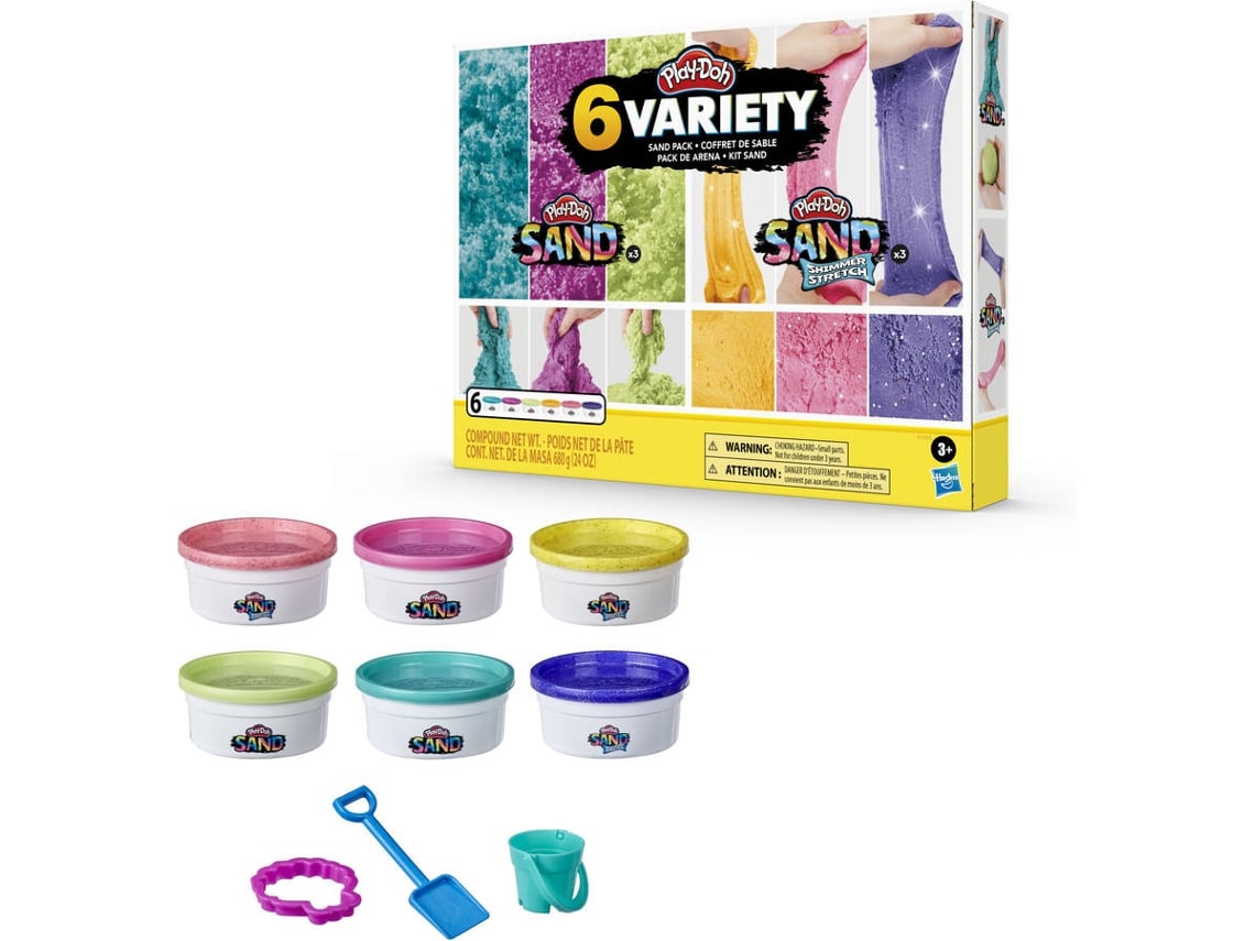 Plastilina PLAY-DOH Sand Kit con 6 botes (Edad Mínima: 3 años)