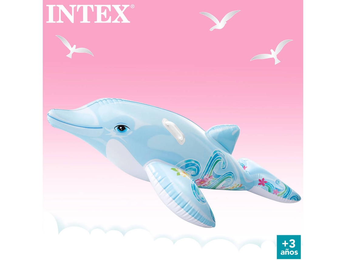 Flotador INTEX Delfín Azul (Vinilo - 175x66 cm)