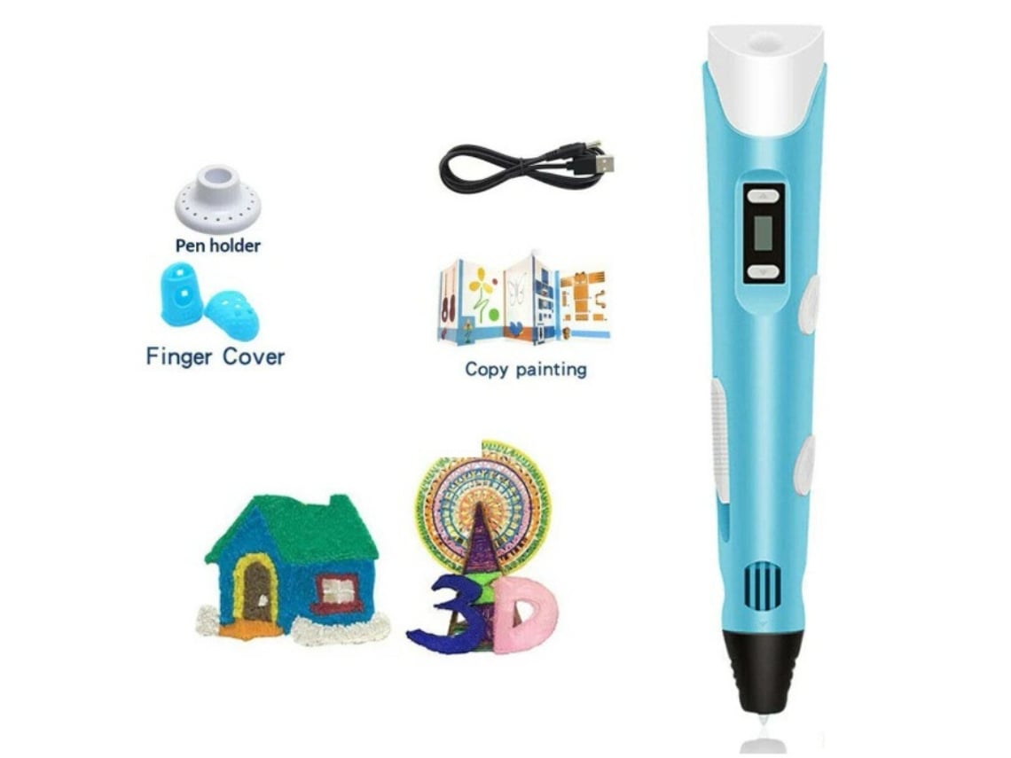 Bolígrafo de impresión 3D con pantalla LED, pintura de grafiti DIY con ...