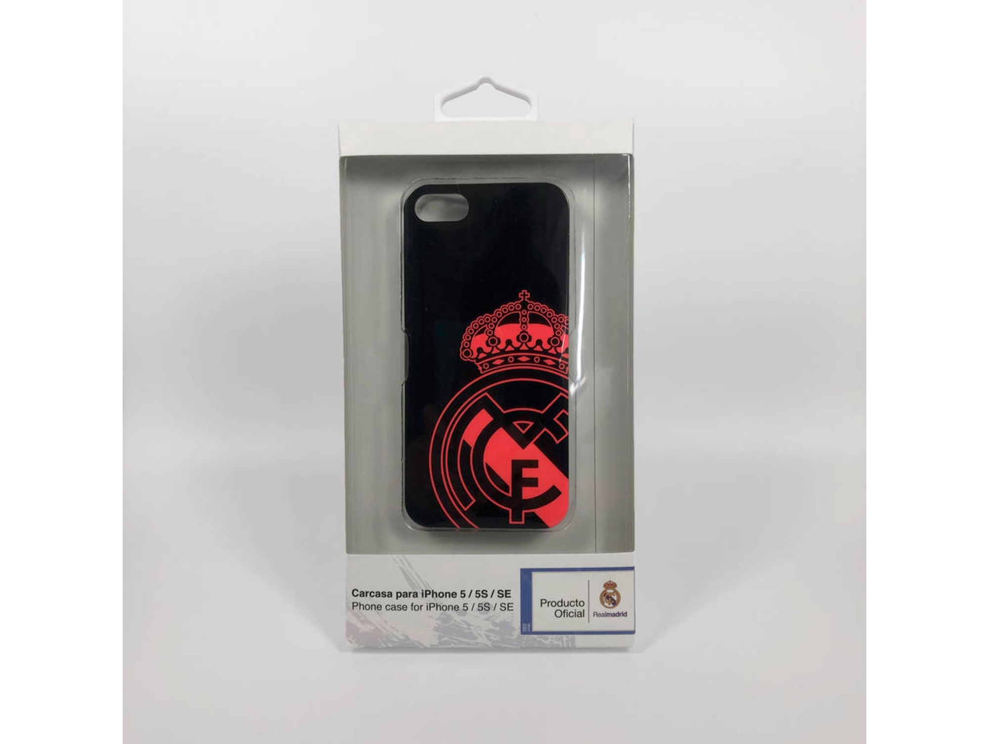 Carcasa iPhone SE, 5, 5s REAL MADRID Escudo Negro