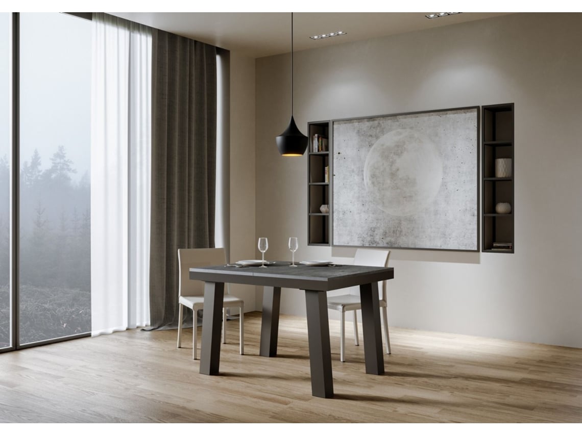 Mesa de Comedor ITAMOBY Bridge Evolution (90x120/224 - Paneles de Melamina - Cemento) | Worten.es