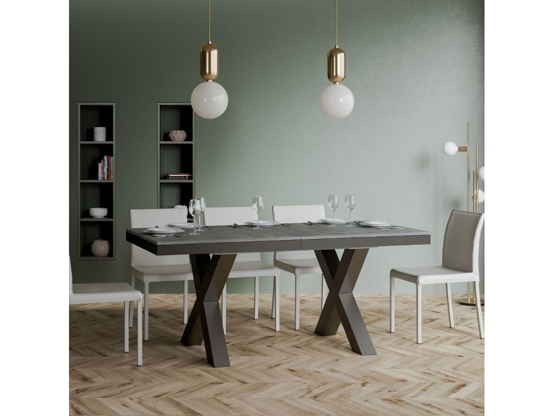 Mesa de Comedor ITAMOBY Traffic Evolution (90x160/420 - Paneles de Melamina - Cemento) | Worten.es