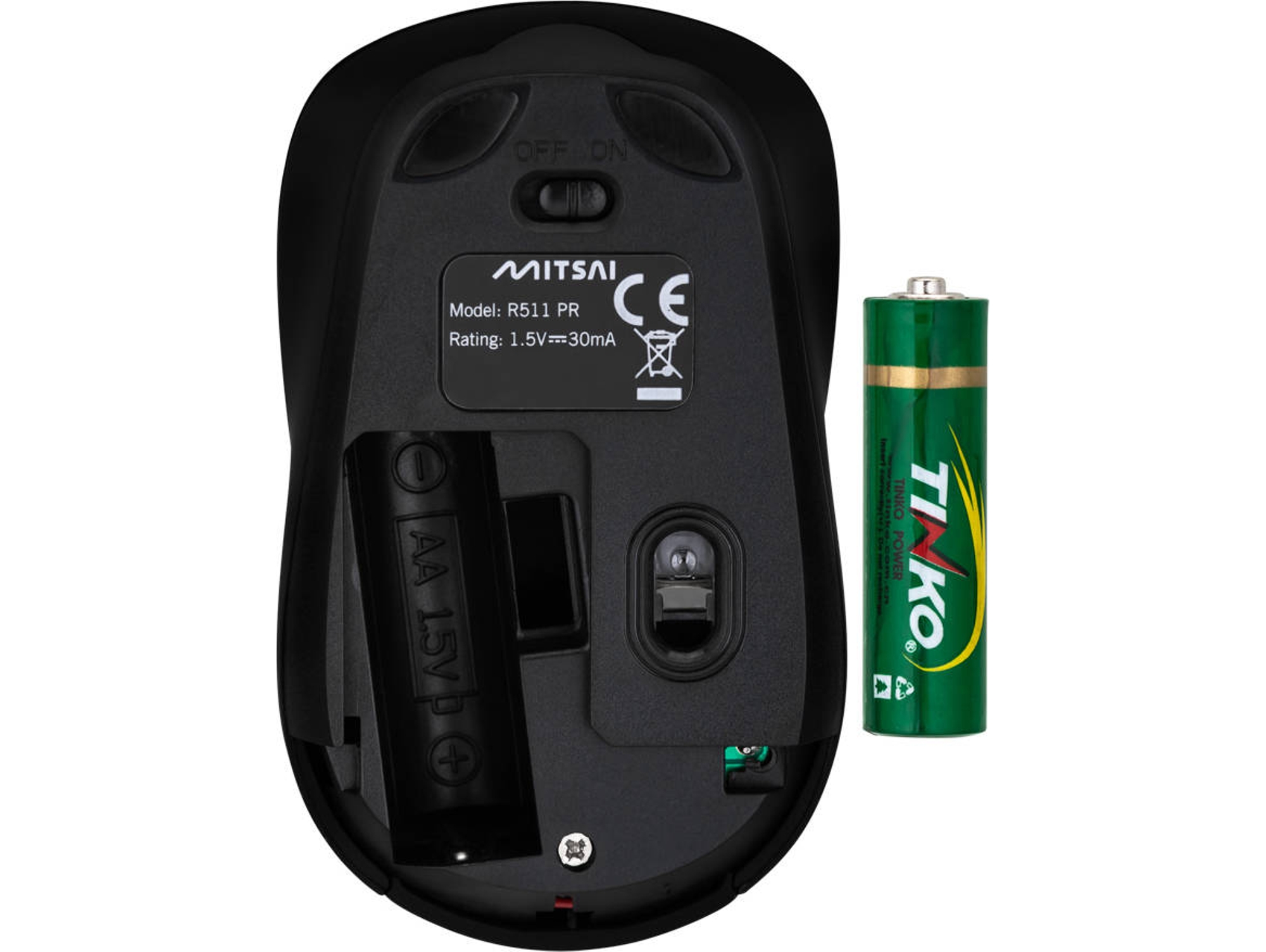 Ratón MITSAI R511 (Inalámbrico - Casual - 2400 dpi - Negro) | Worten.es