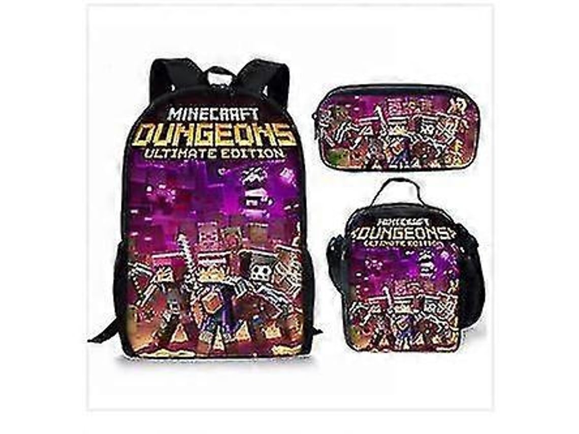Mochilas de Minecraft para primaria y secundaria, juego de 3 piezas con ...