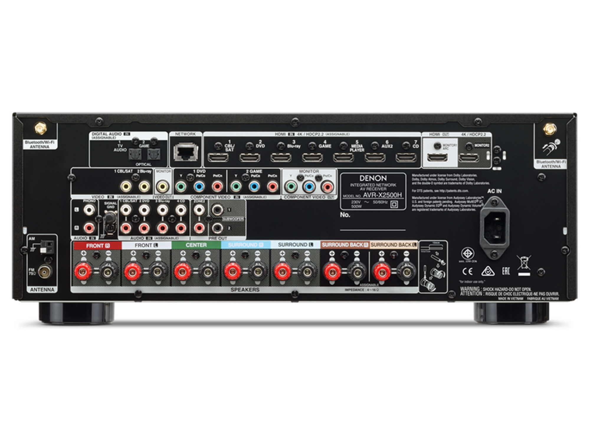 Receptor AV DENON AVR-X2500H | Worten.es