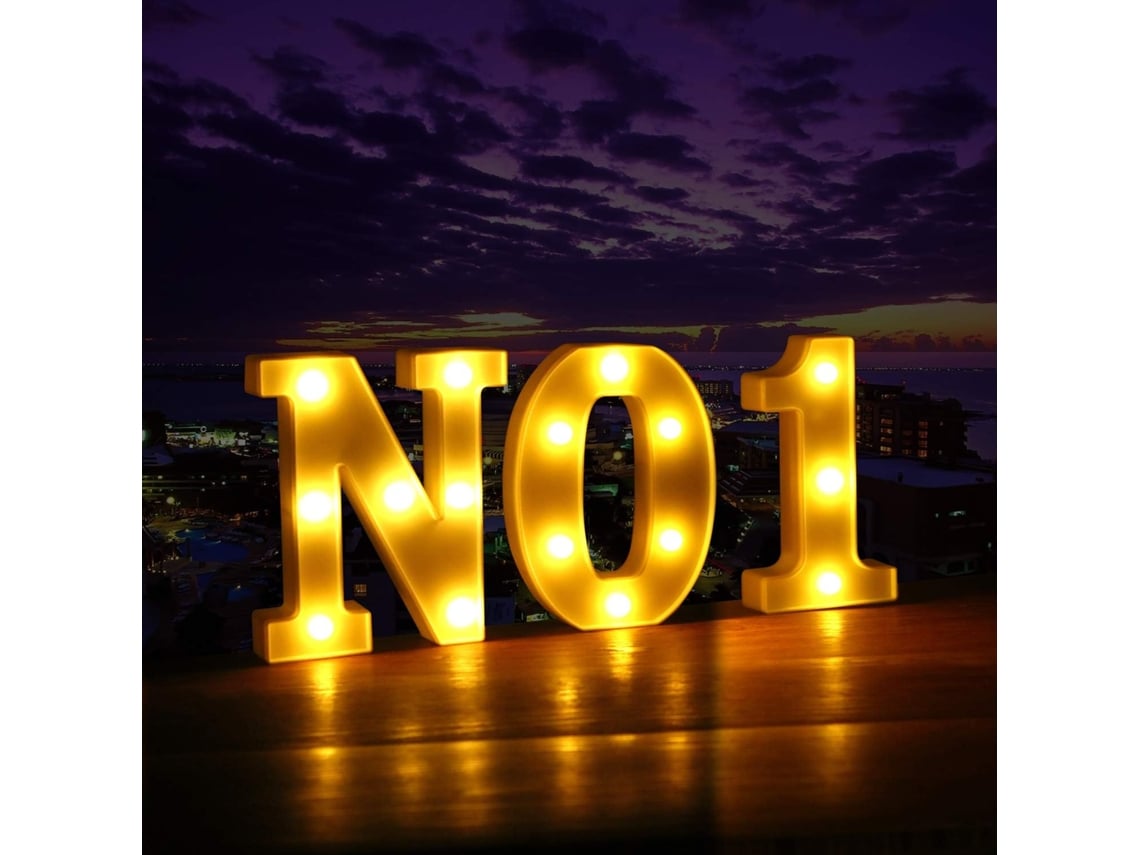 Luces LED para letrero de marquesina, 26 letras del alfabeto iluminadas ...