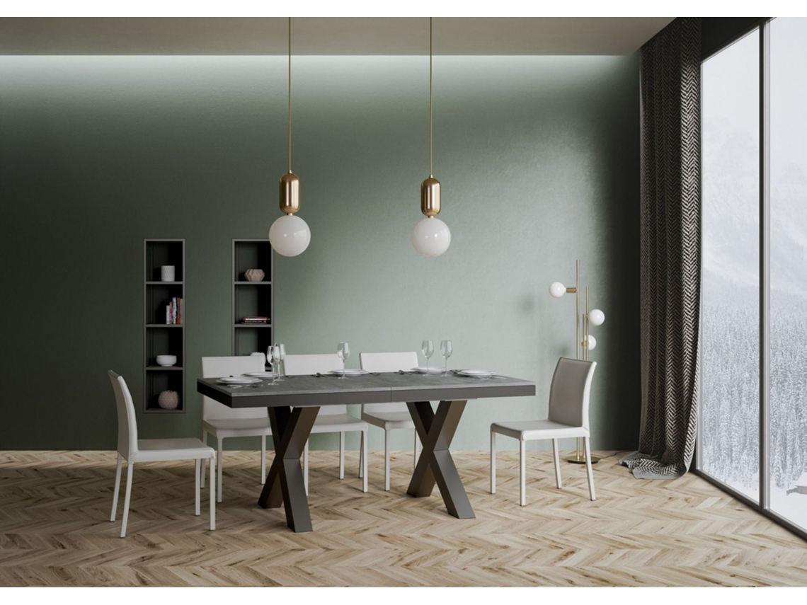 Mesa de Comedor ITAMOBY Traffic Evolution (90x160/420 - Paneles de Melamina - Cemento) | Worten.es