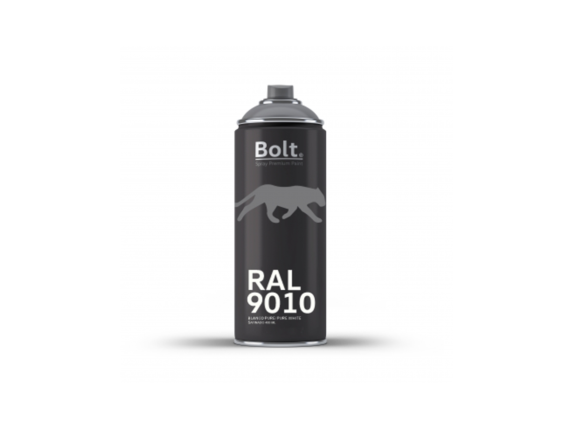 Spray Bolt Premium Acrilico Satinado Ral 400 Ml (Ral 9010 Blanco Puro)