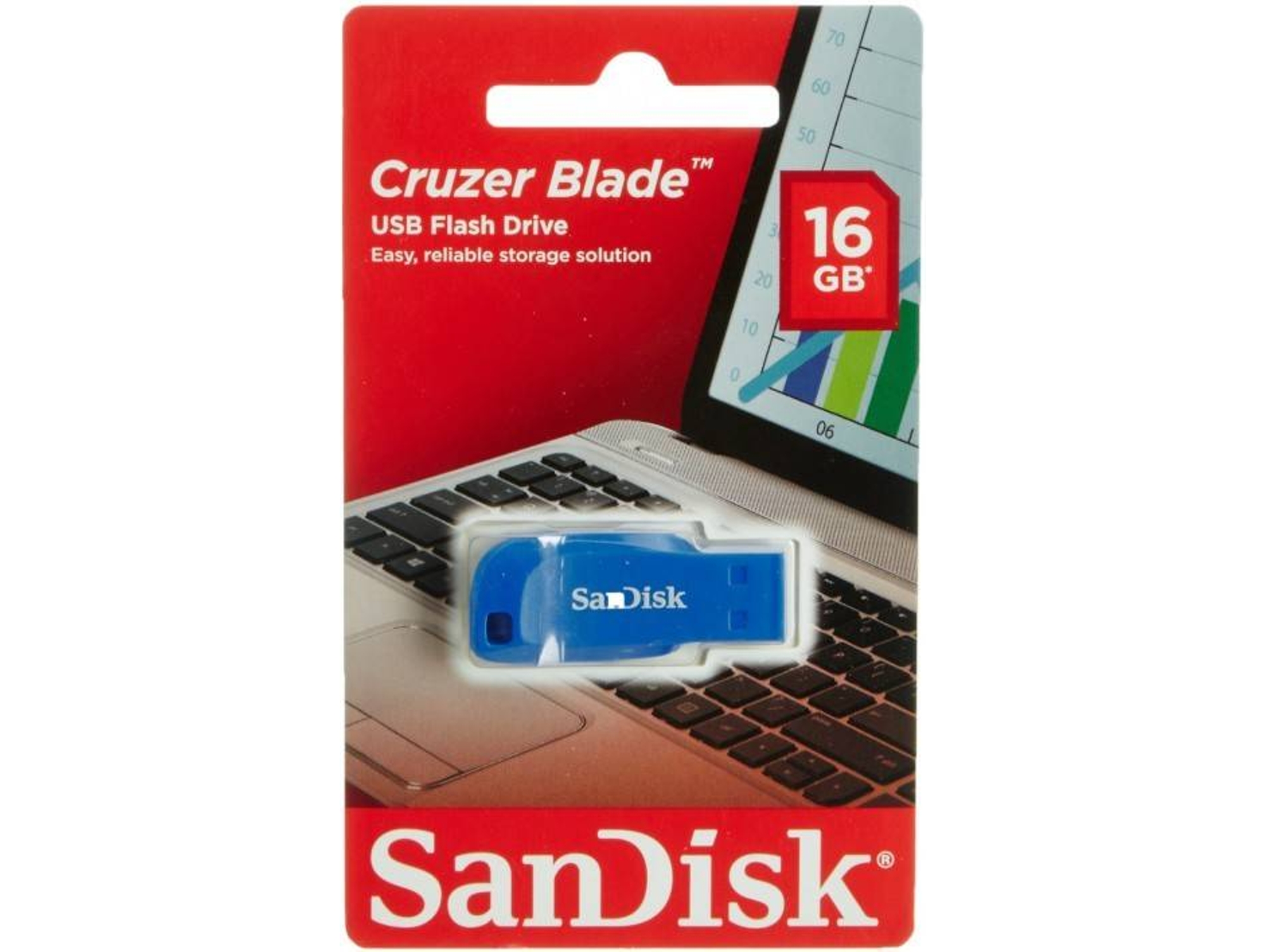 Pendrive SANDISK Cruzer Blade 16GB azul