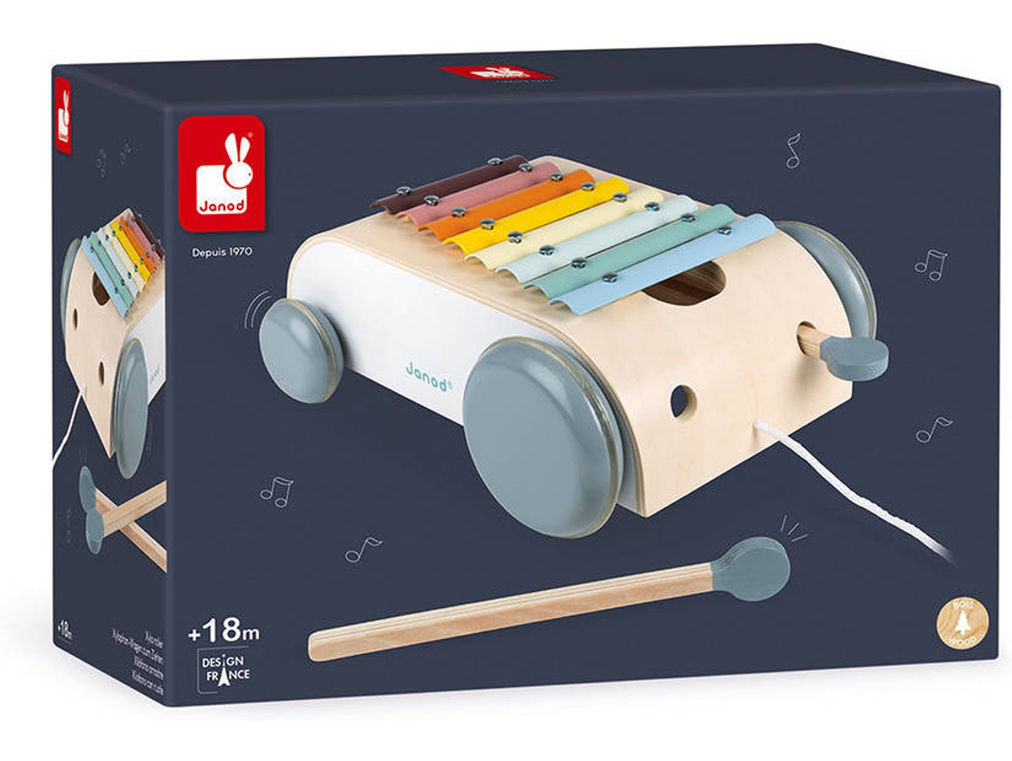 Juguete Musical JANOD Xilófono Con Ruedas (Edad Mínima: 18 Meses)
