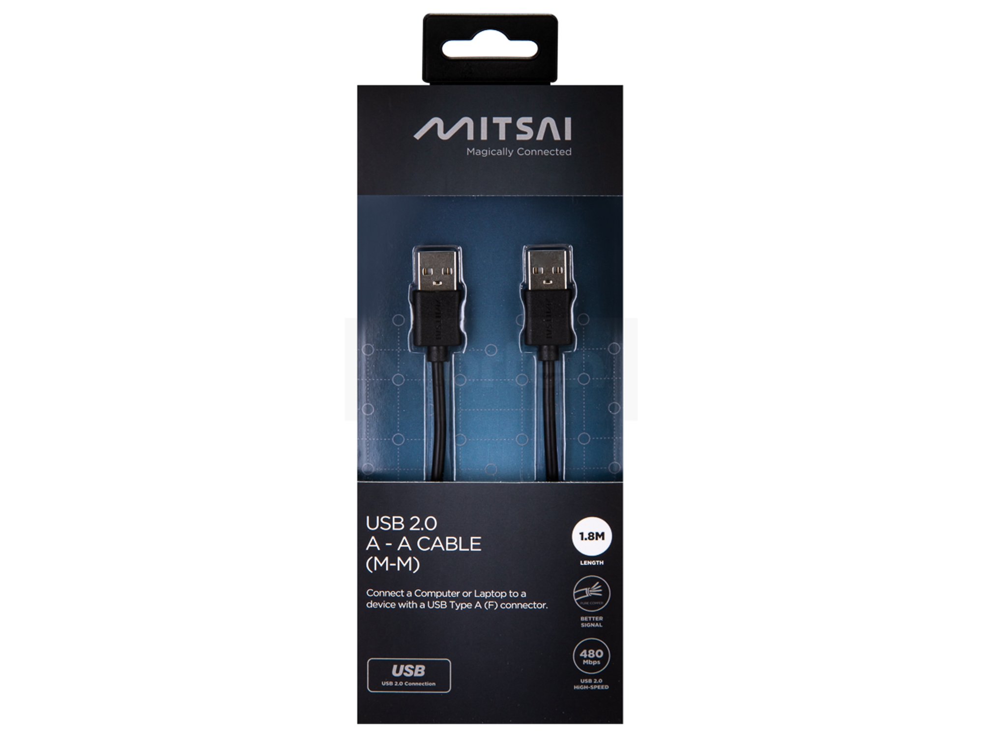 Cable MITSAI (USB 2.0 - 1.8 - Negro) | Worten.es