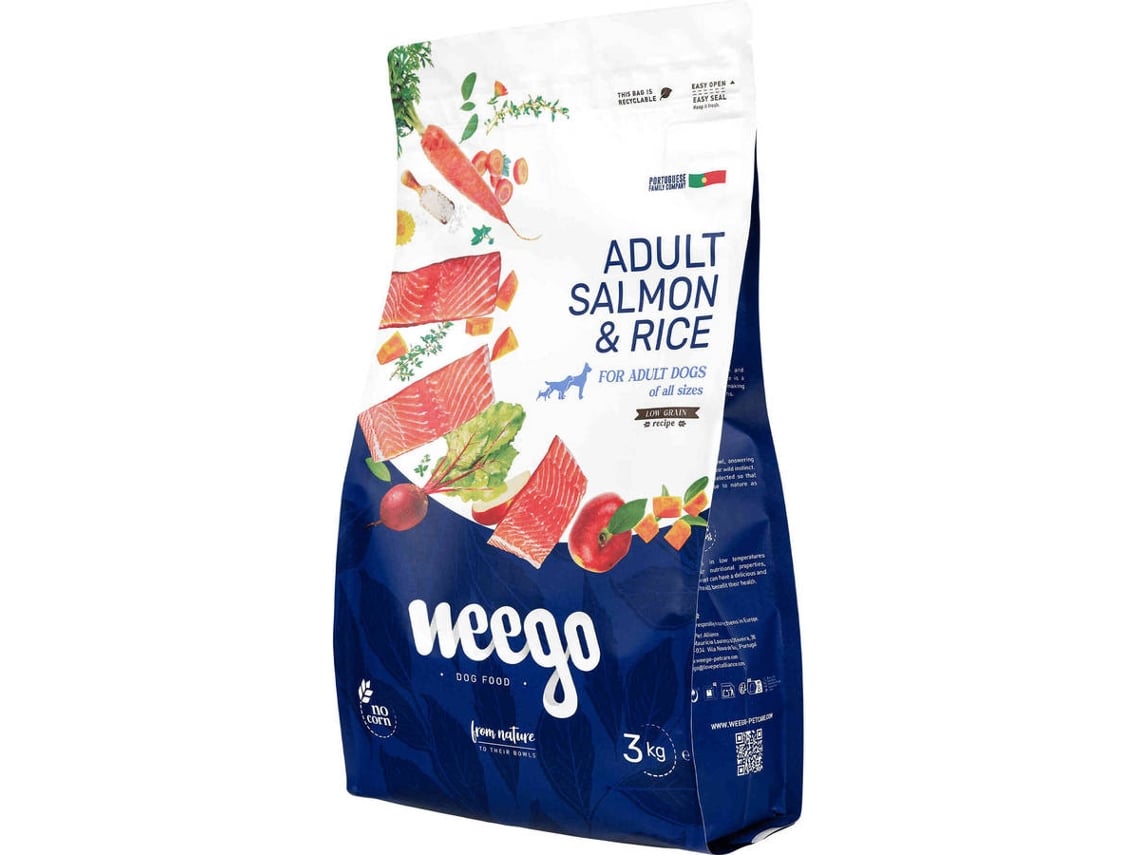 Pienso Seco para Perro WEEGO Adulto Salmón y Arroz (3 kg) | Worten.es