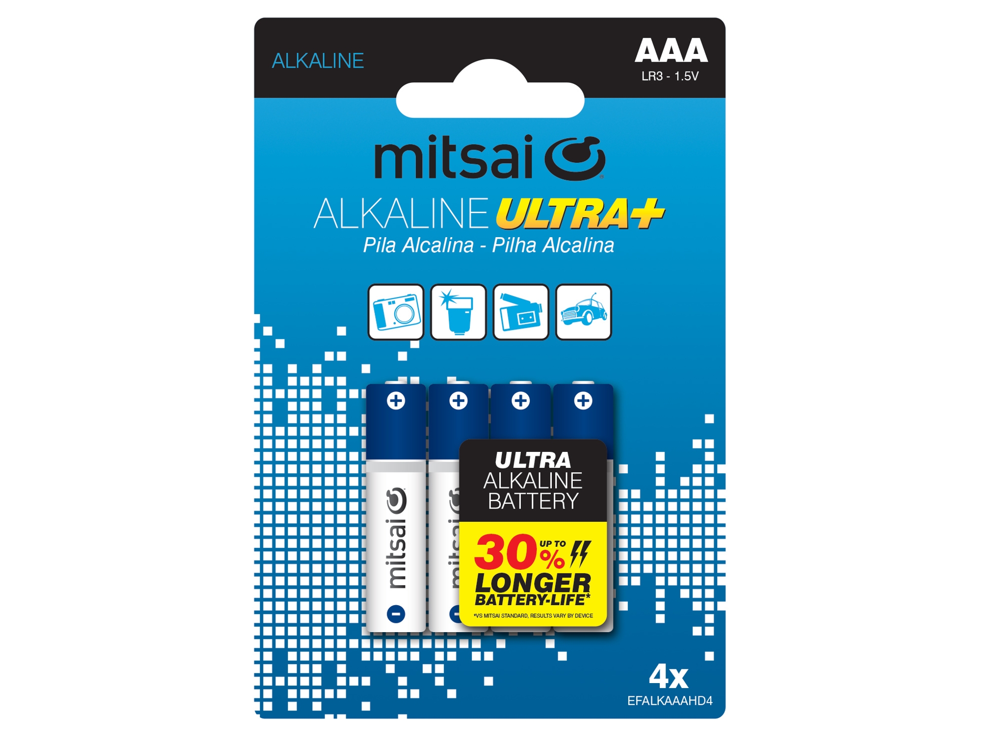 Pilas alcalinas MITSAI ULTRA LR3 AA X4 | Worten.es