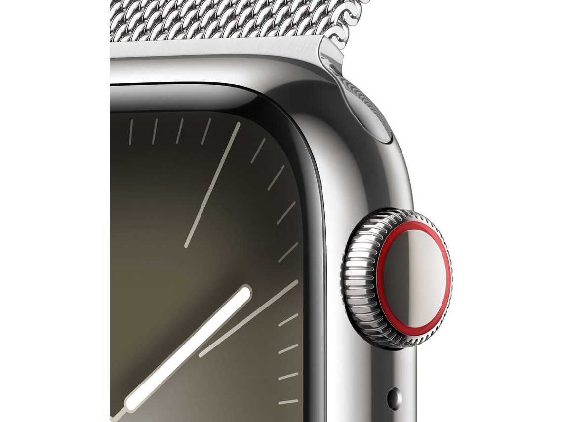APPLE Watch Series 9 GPS+Cellular 41 mm Acero Inoxidable Plata con Loop Milanesa Plata | Worten.es