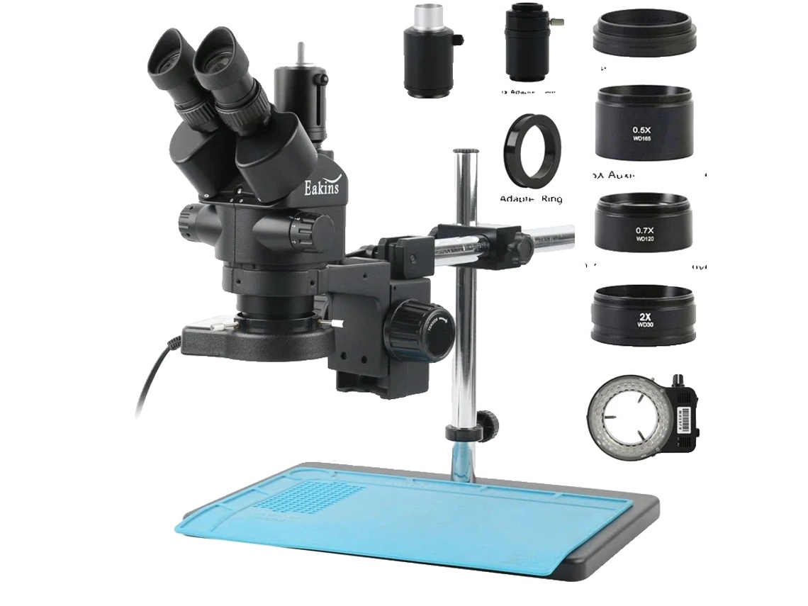 Microscopio estereoscópico industrial, simultáneo, visión trinocular ...
