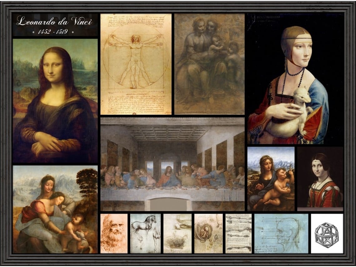 Rompecabezas de collage de Leonardo Da Vinci con 2000 piezas Grafika ...