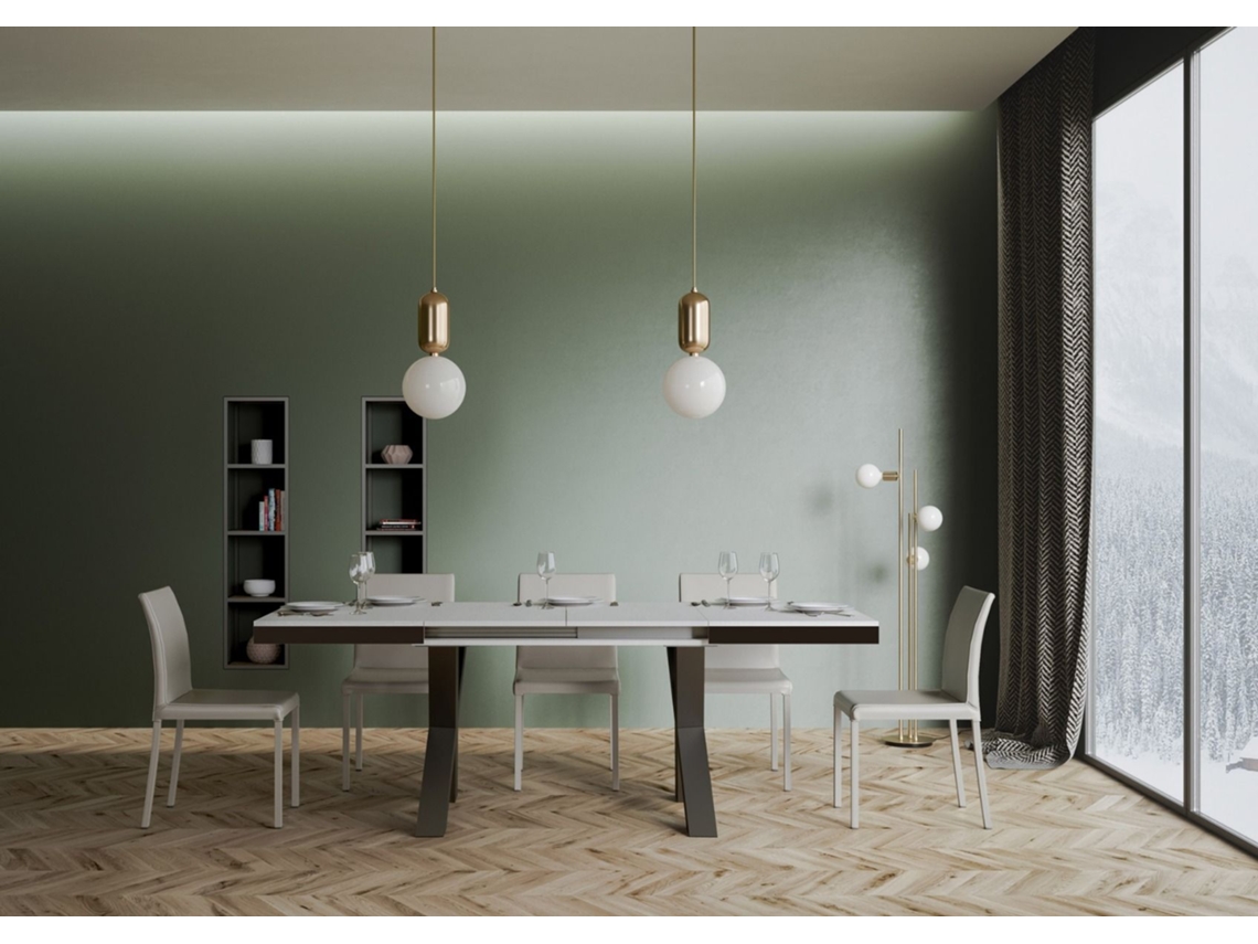 Mesa de Comedor ITAMOBY Traffic Evolution (90x160/420 - Paneles de Melamina - Fresno Blanco ...