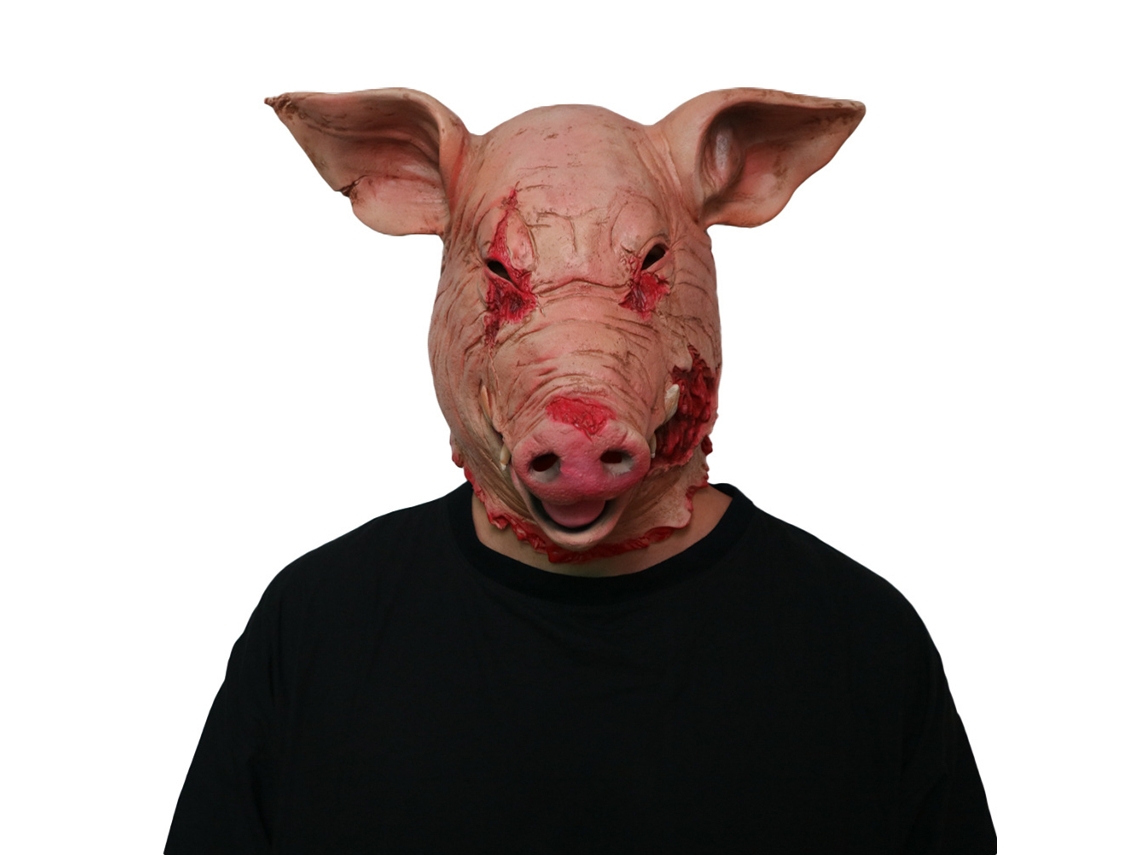 Máscara de cabeza de cerdo estilo terror, nueva para Halloween | Worten.es