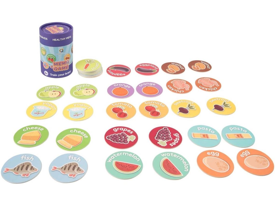 Juego de Memoria AMBARSCIENCE Memo Game - Alimentos Saludables (Edad ...