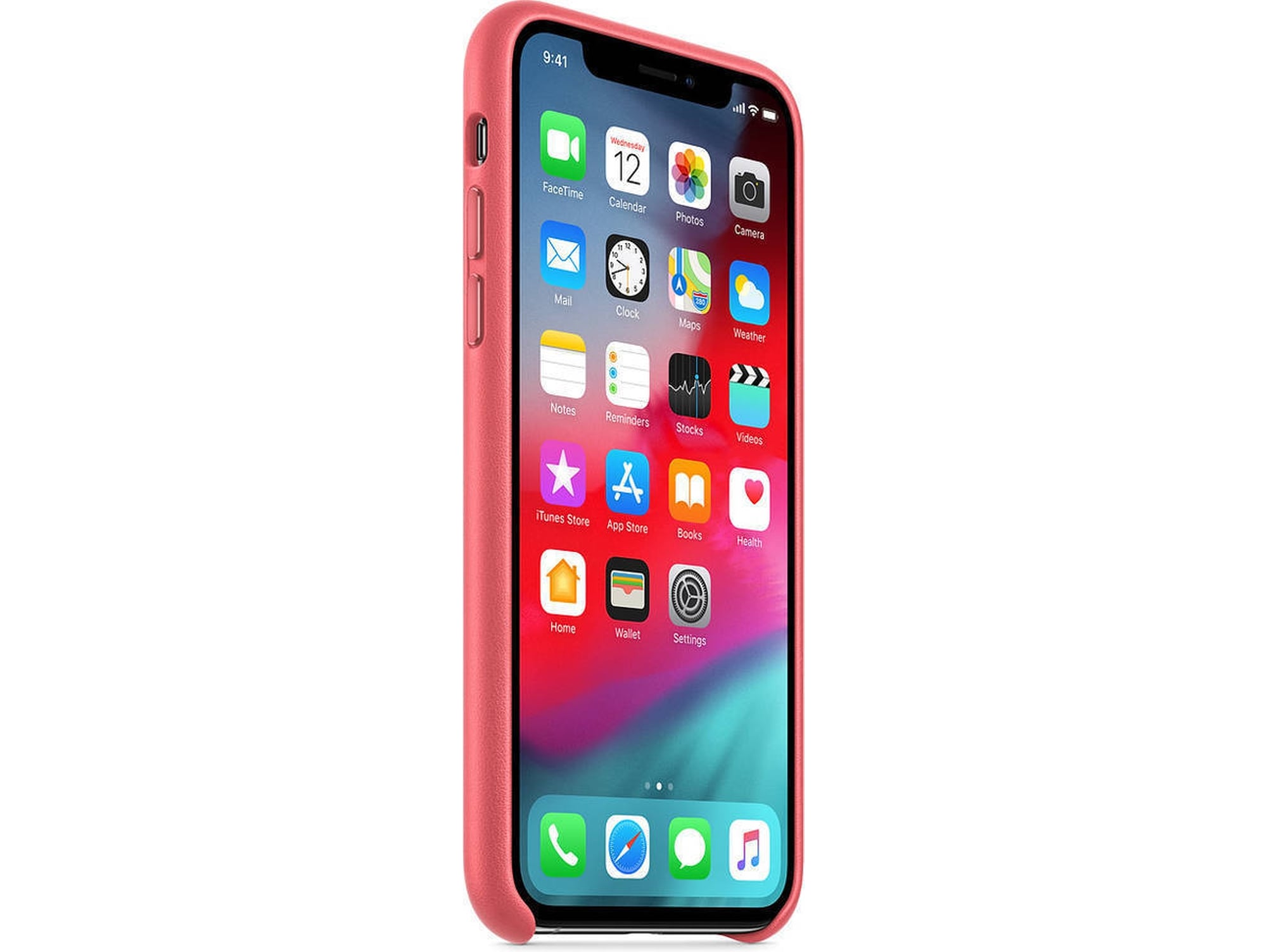 Carcasa APPLE iPhone Xs Leather Rosa