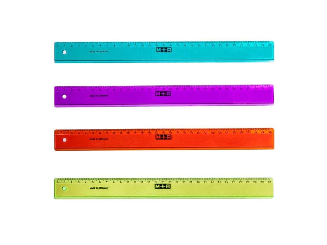 Regla De Plástico Con Base Biselada, 30 Cm Mr | Worten.es