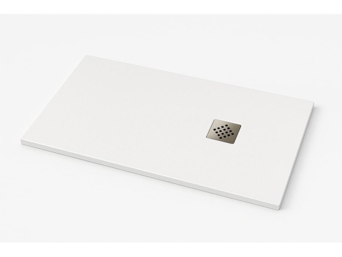 Plato de ducha extraplano Ardesia 80x140 cm, color blanco RAL 9003 ...