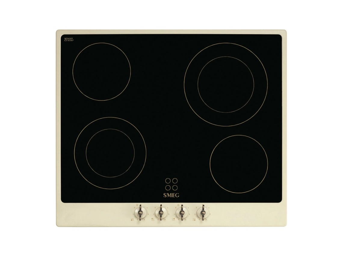 Placa de Inducción SMEG P864PO (Eléctrica - 62 cm - Crema) | Worten.es