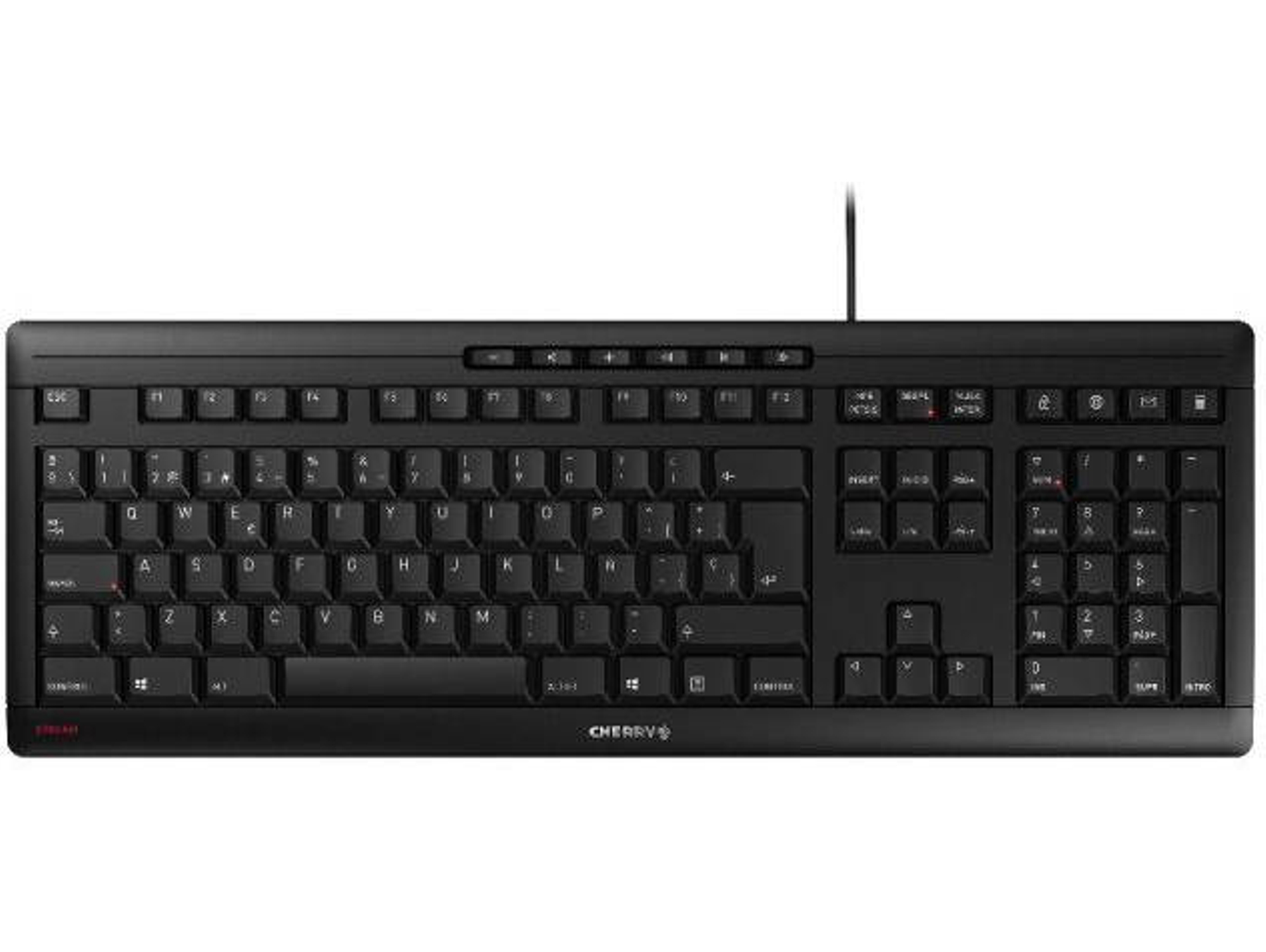 Teclado CHERRY Stream Qwerty USB (Español) Negro | Worten.es
