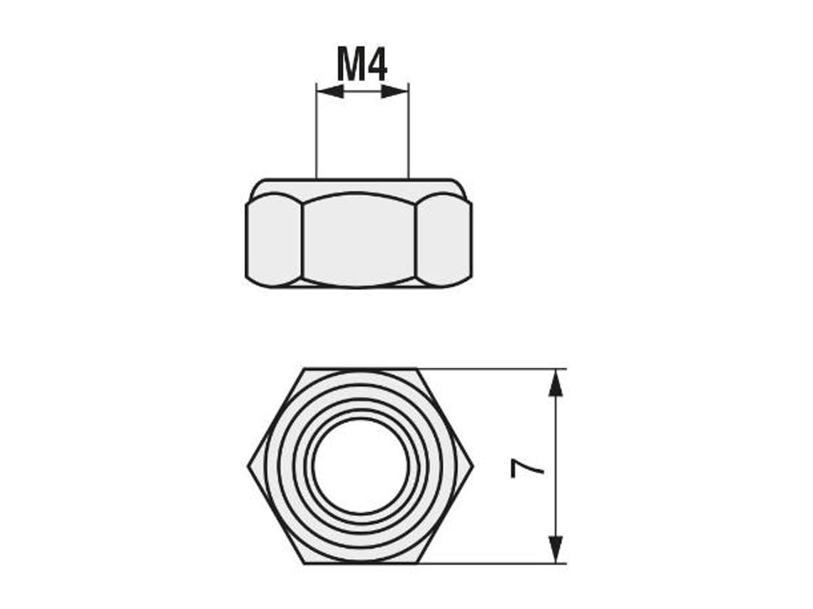 Tuerca hexagonal autoblocante din 985 cincada metrica m-16
