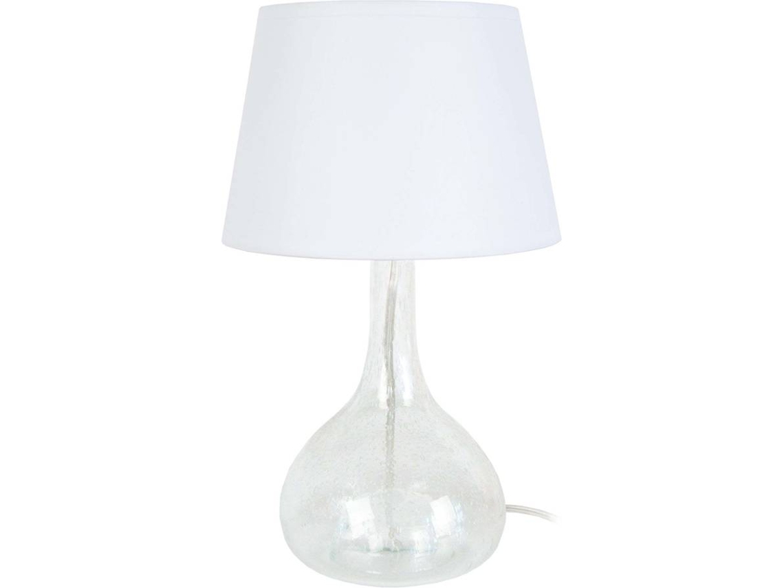 Lámpara de Mesa TOSEL Carafe (Transparente, Blanco - E27 - Máx. 40W ...