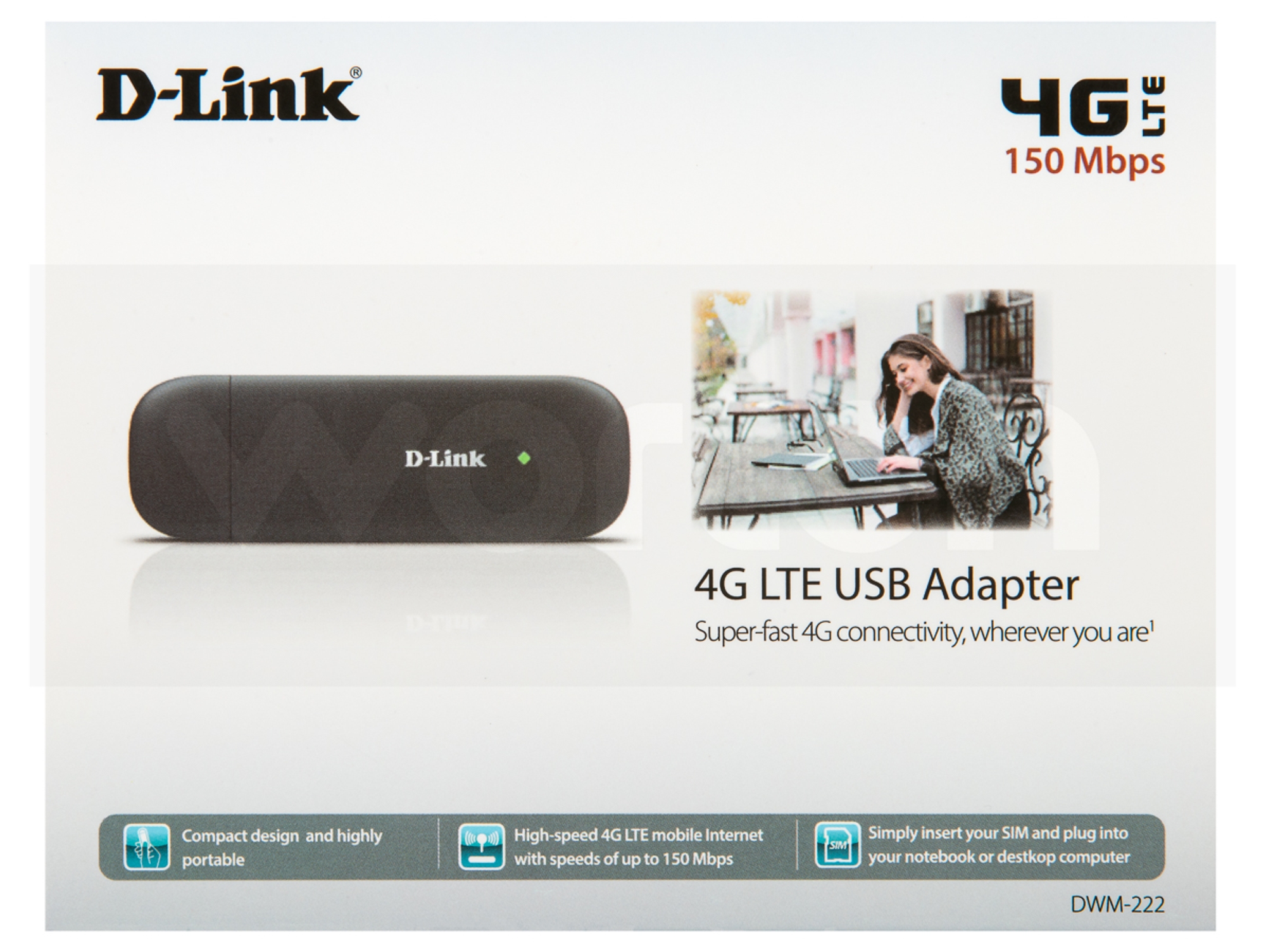 Adaptador USB D-LINK 4G/LTE HSPA + MODEM DWM-222 | Worten.es
