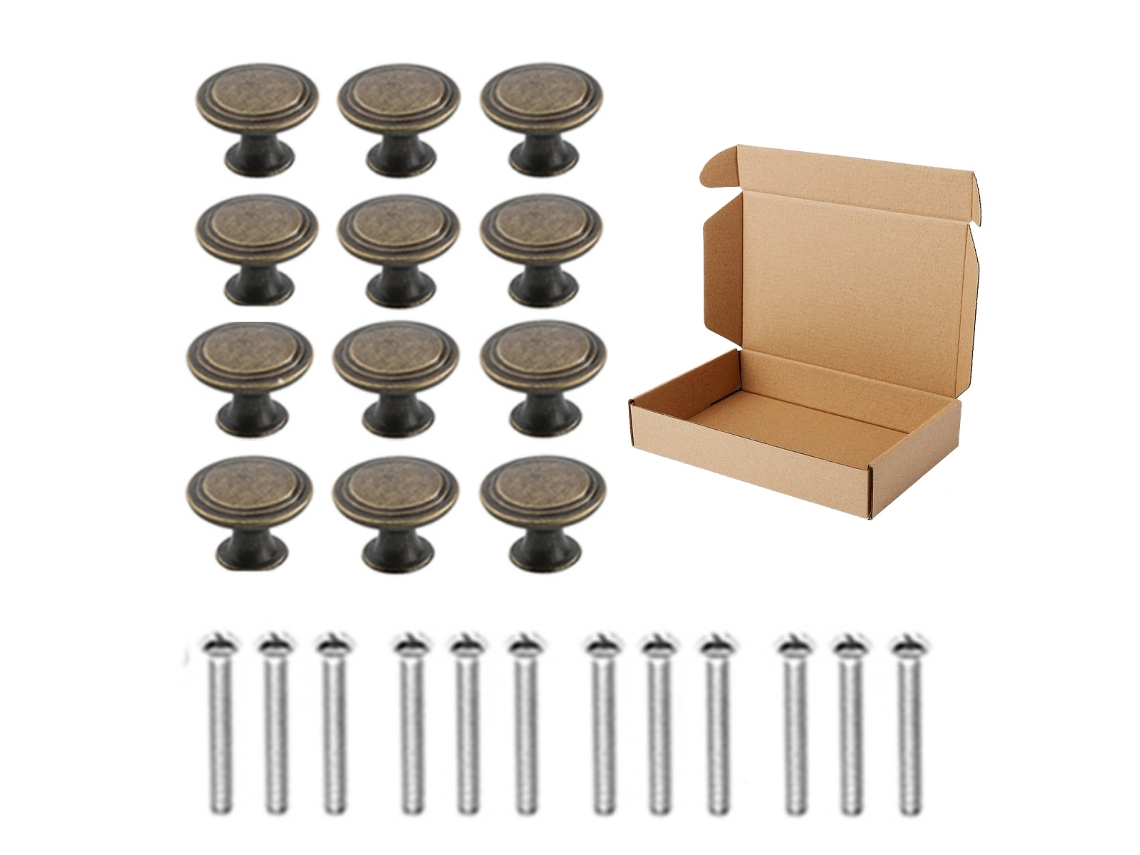 FNINIJEDE Botões De Bronze Antigo Para O Armário, Puxões Decorativos ...