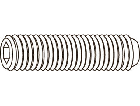 Espárrago Hexagonal Interior Punta Cónica CHEMITOOL Din 916 M8X10 A2 Inox Passivado