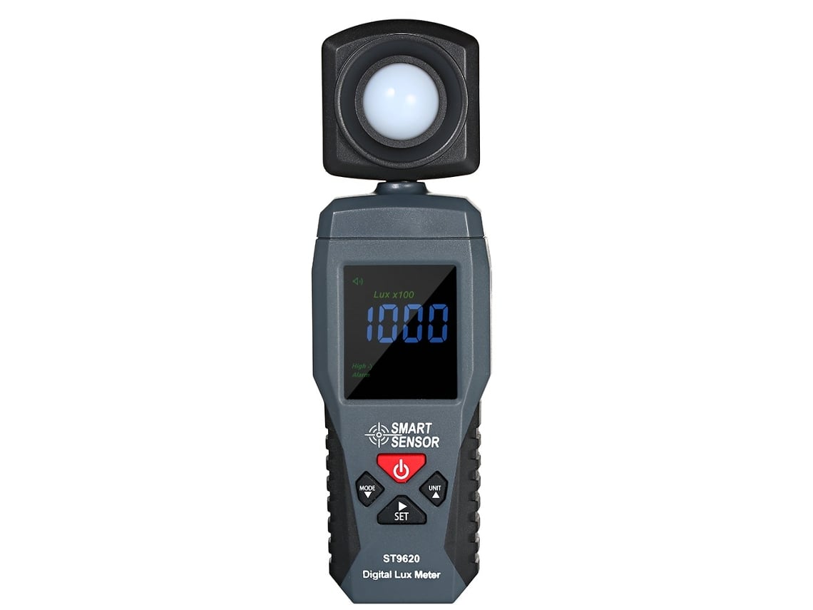 SENSOR INTELIGENTE Medidor de Lux Digital Pantalla LCD Iluminómetro de Mano Luminómetro ...