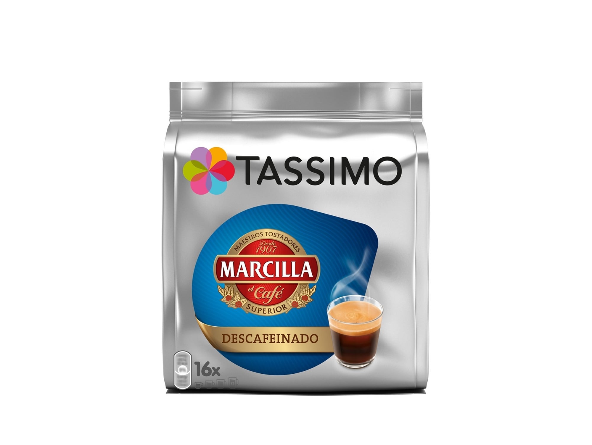 Cápsulas de Café TASSIMO Marcilla Descafeinado Espresso | Worten.es