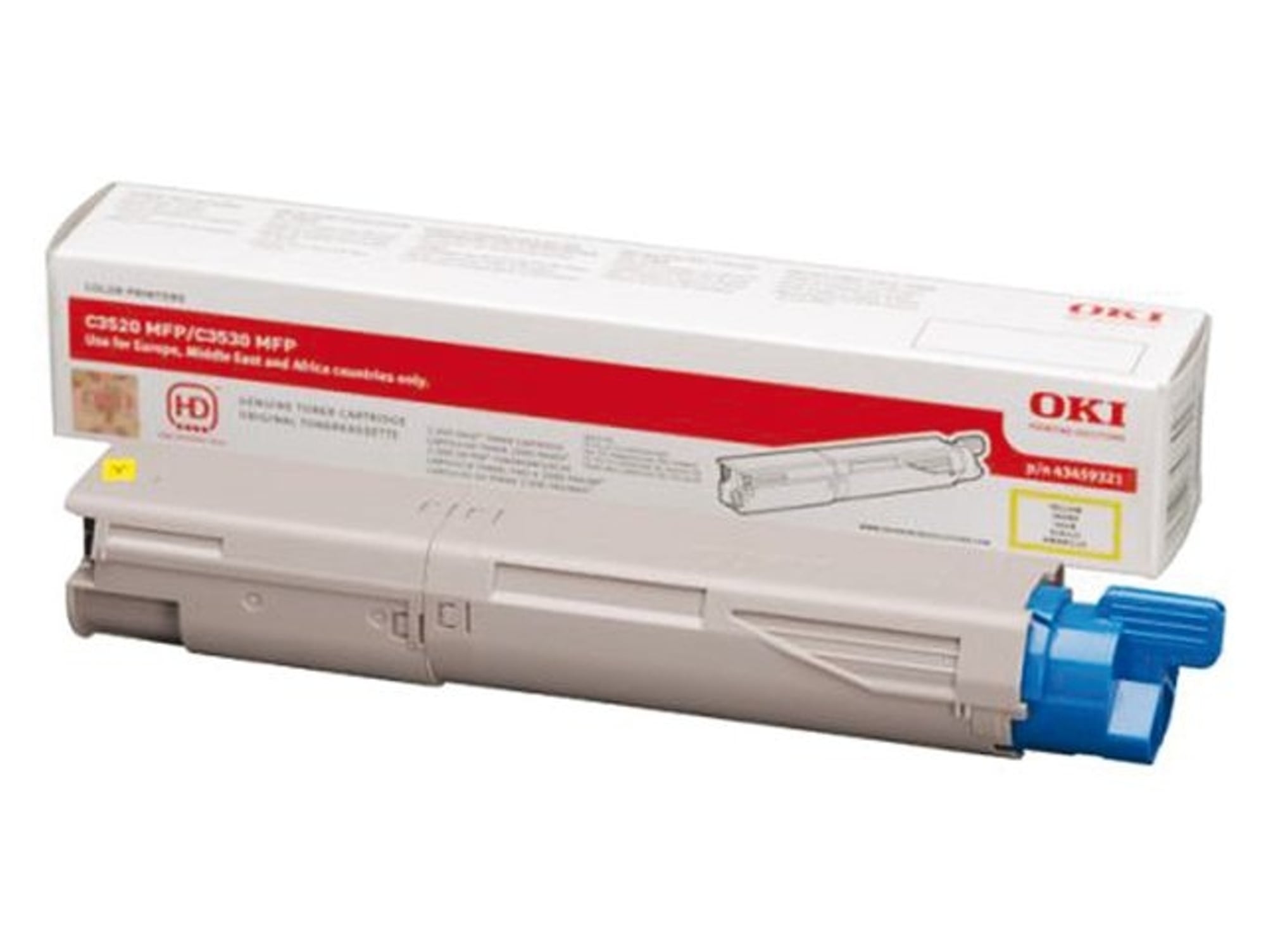 Cartucho de Tóner OKI 43459369 Amarillo para OKI MC350, MC360, C3520 MFP, 3530 MFP, 3530n MFP