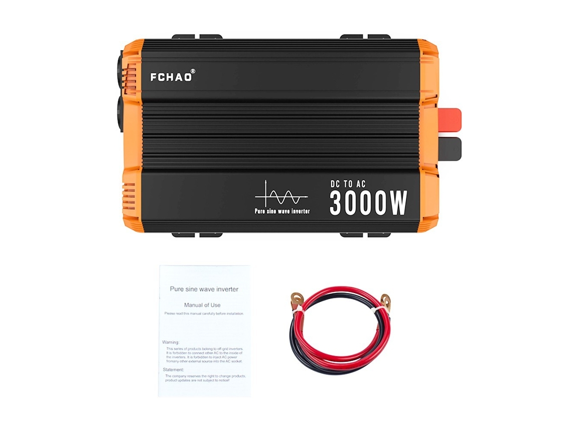 Power Station FCHAO 3000W DC 24V a AC 230V 6000W Potencia máxima ...